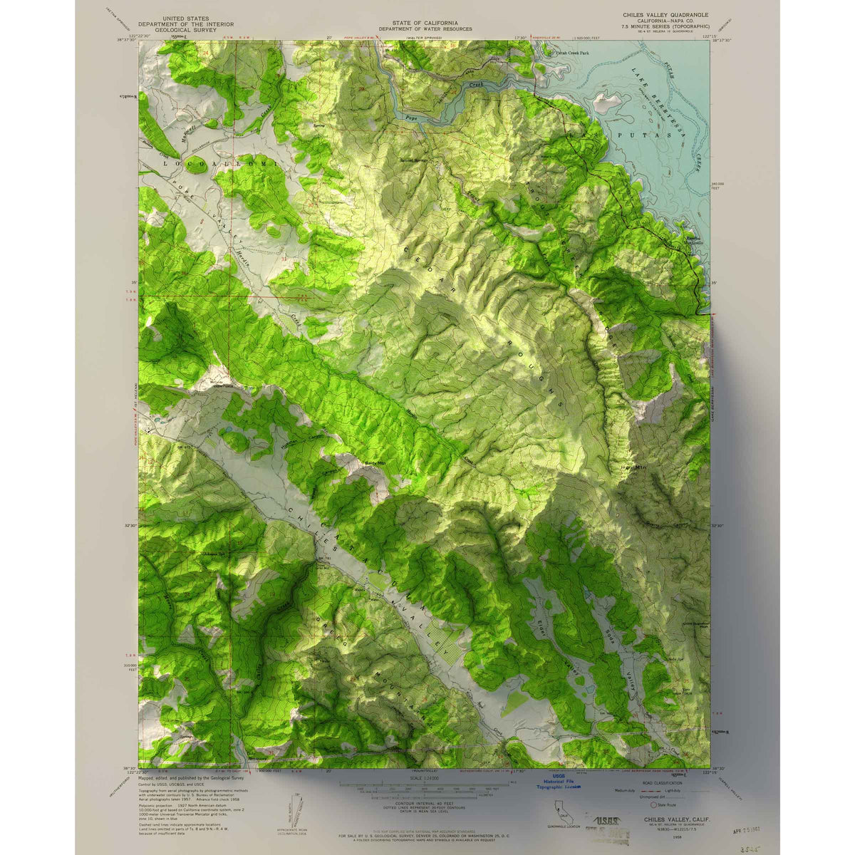 Chiles Valley, Napa Valley, California Map • Scott Reinhard Maps
