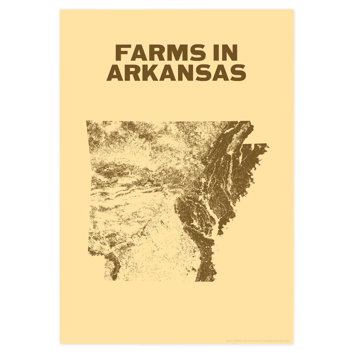 Farms in Arkansas Poster • Scott Reinhard Maps