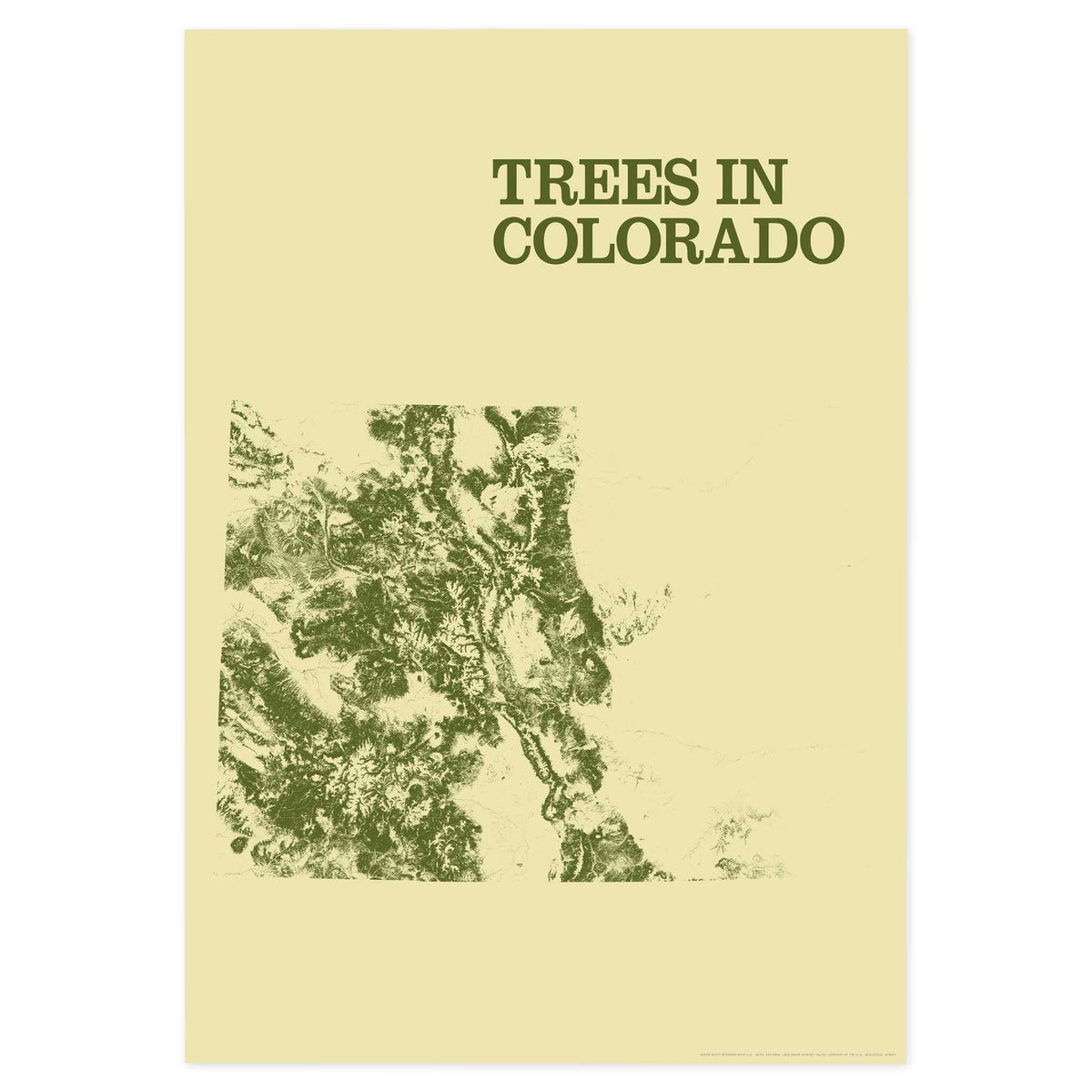 Trees in Colorado Poster • Scott Reinhard Maps