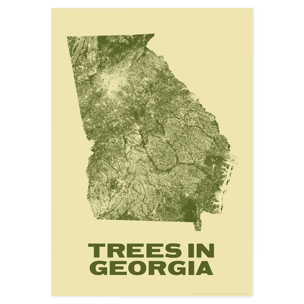 Trees in Georgia Poster • Scott Reinhard Maps