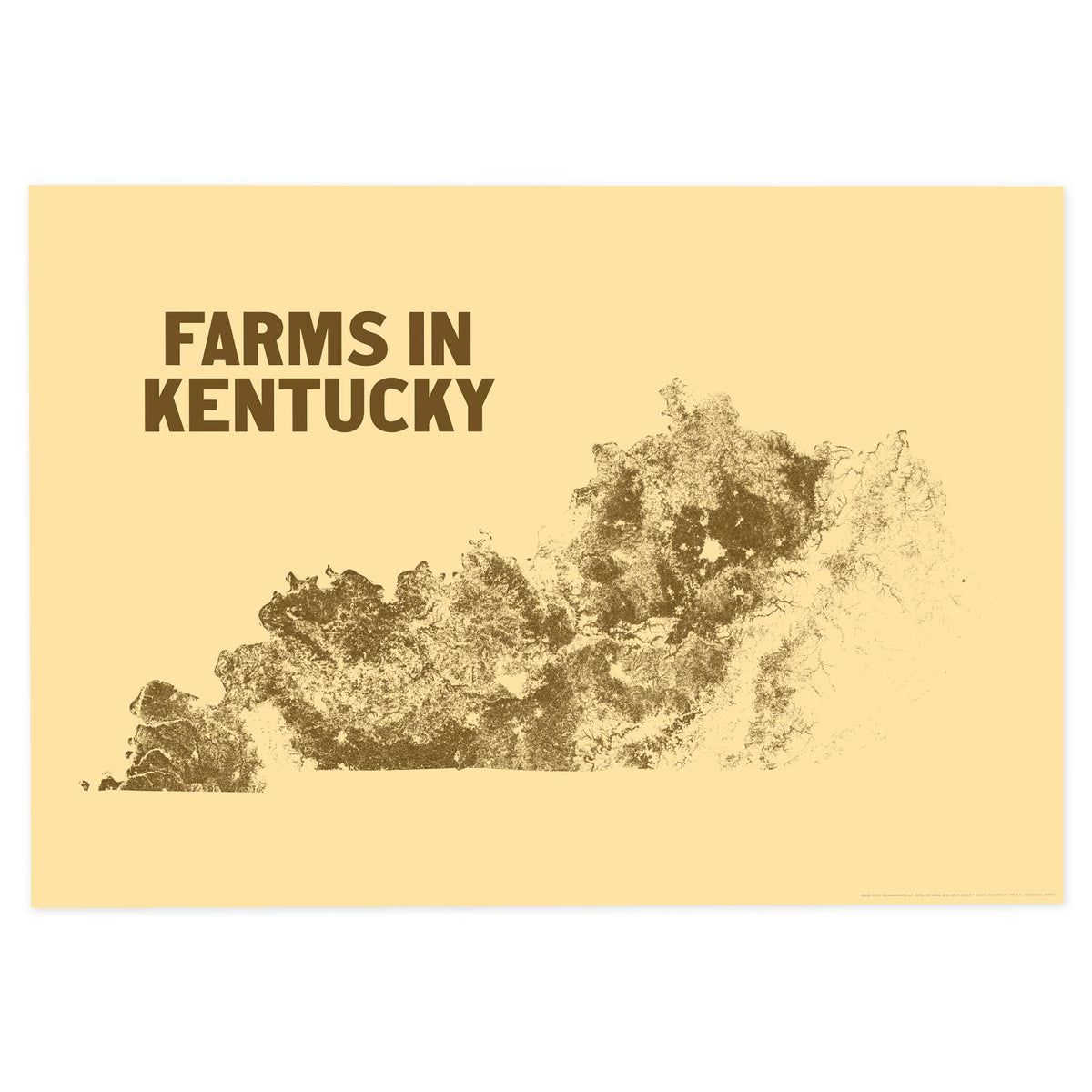 Farms in Kentucky Poster • Scott Reinhard Maps