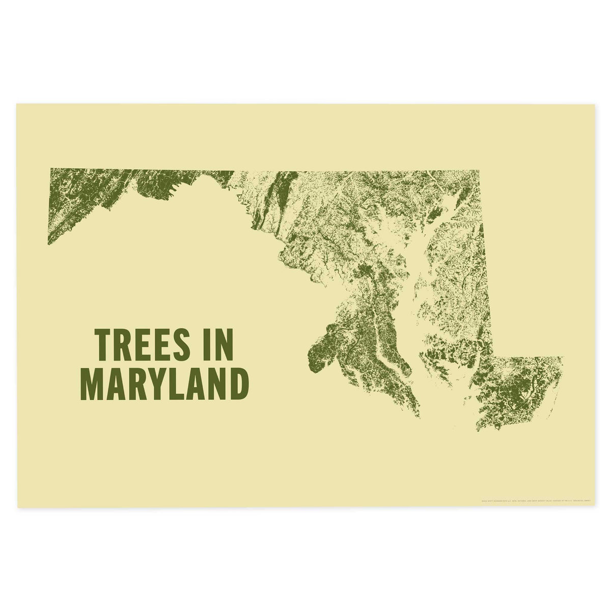 Trees in Maryland Poster • Scott Reinhard Maps