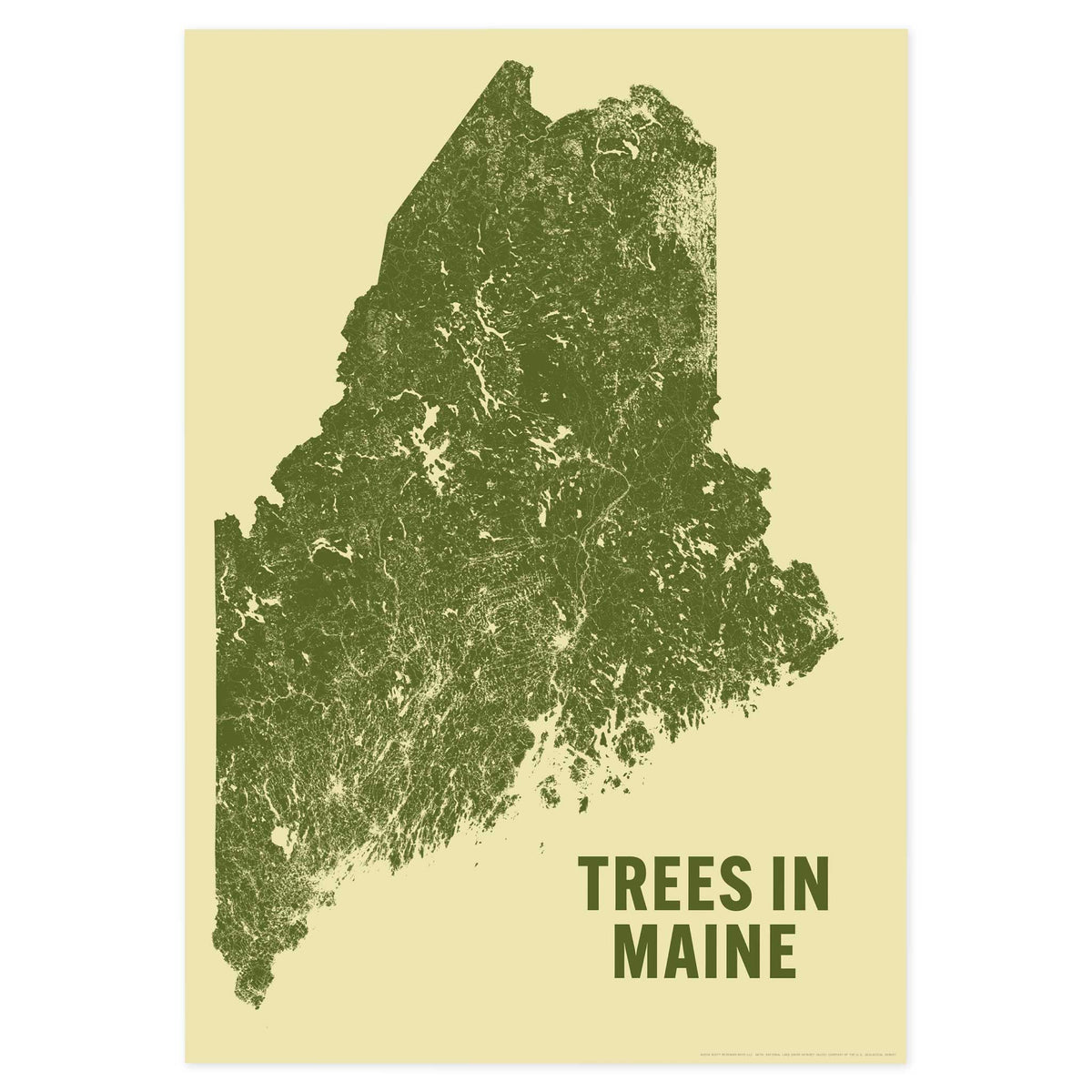 Trees in Maine Poster • Scott Reinhard Maps