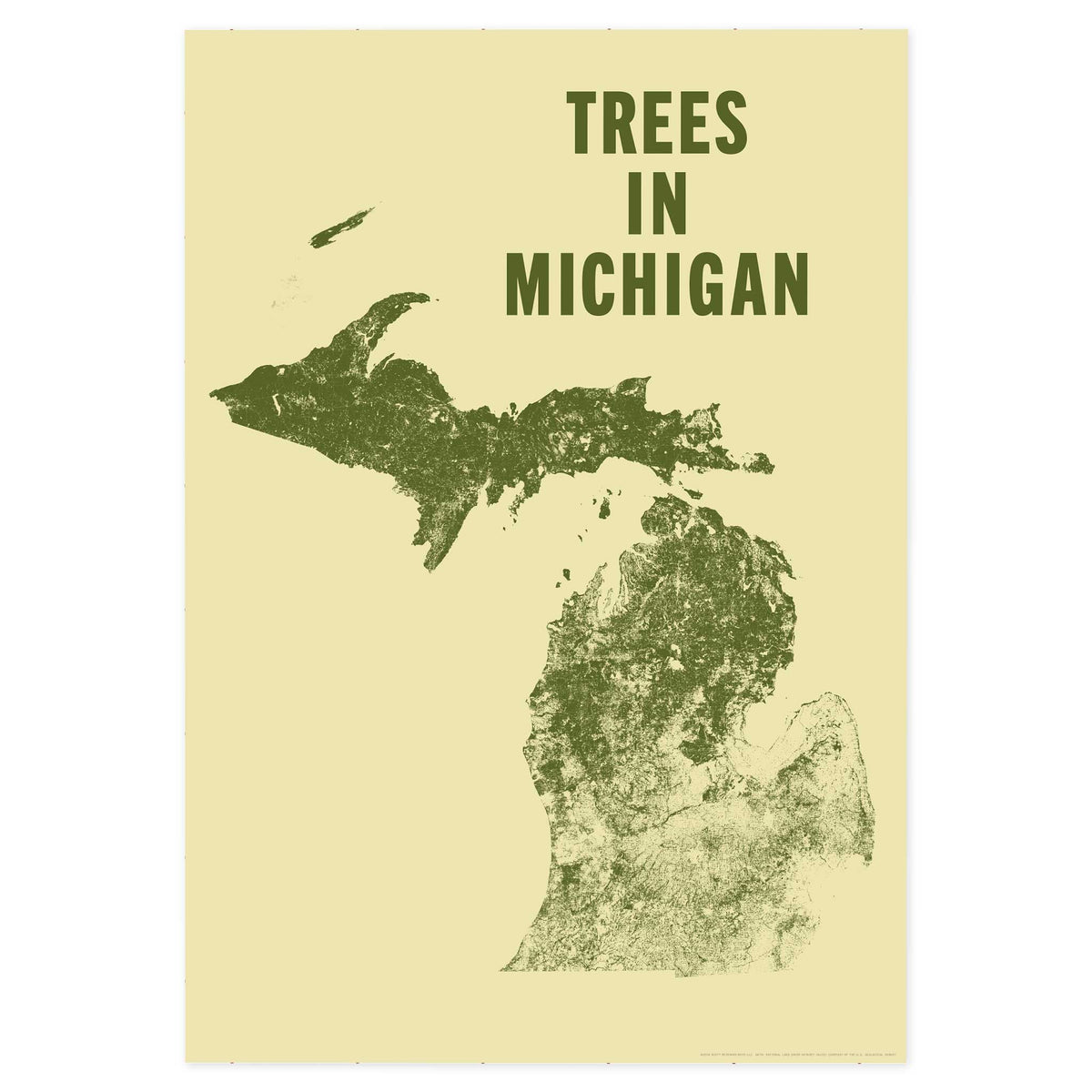 Trees in Michigan Poster • Scott Reinhard Maps