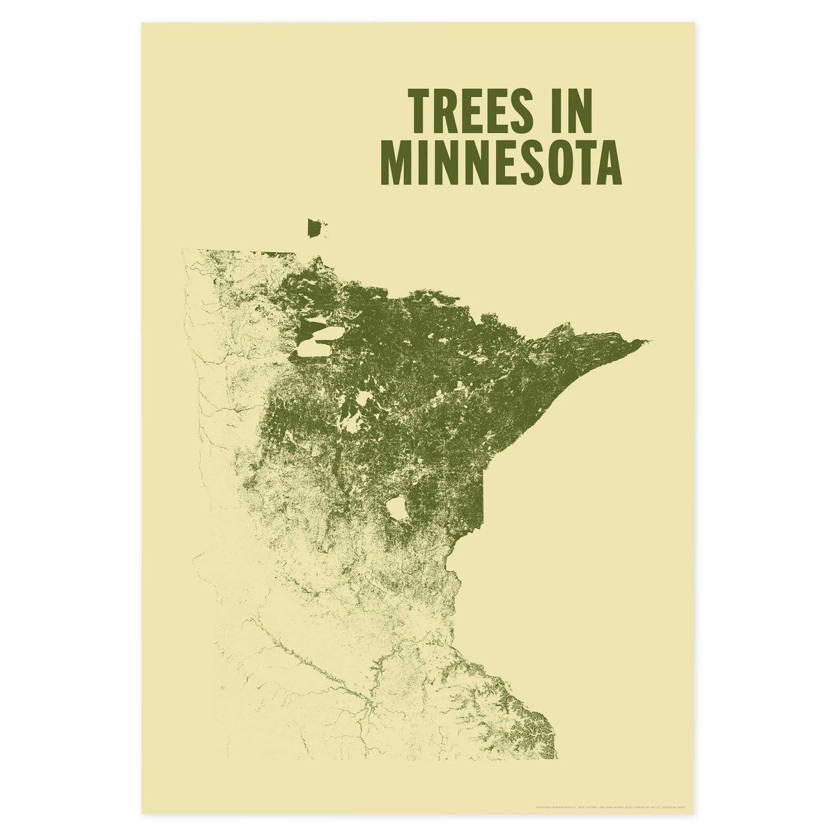 Trees in Minnesota Poster • Scott Reinhard Maps