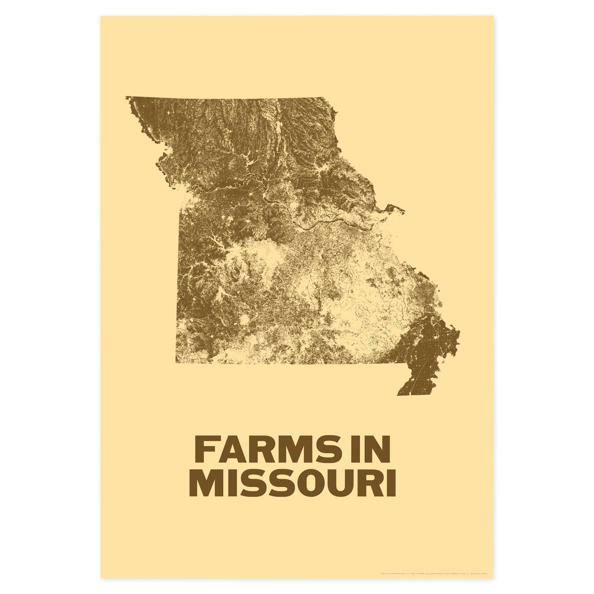 Farms in Missouri Poster • Scott Reinhard Maps