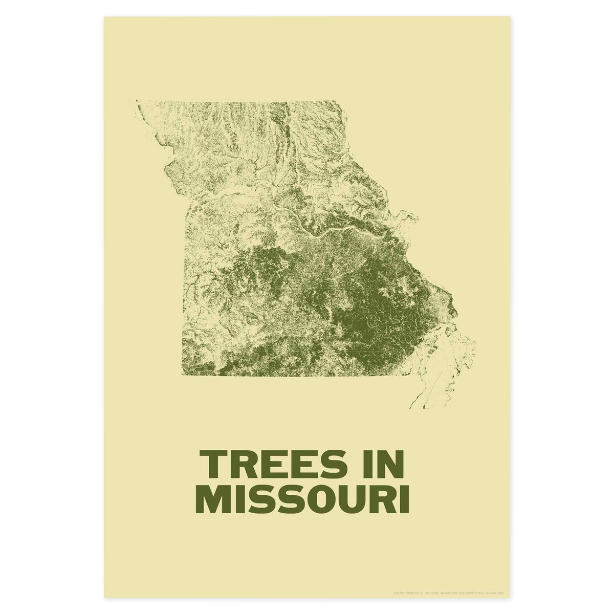 Trees Missouri Poster • Scott Reinhard Maps