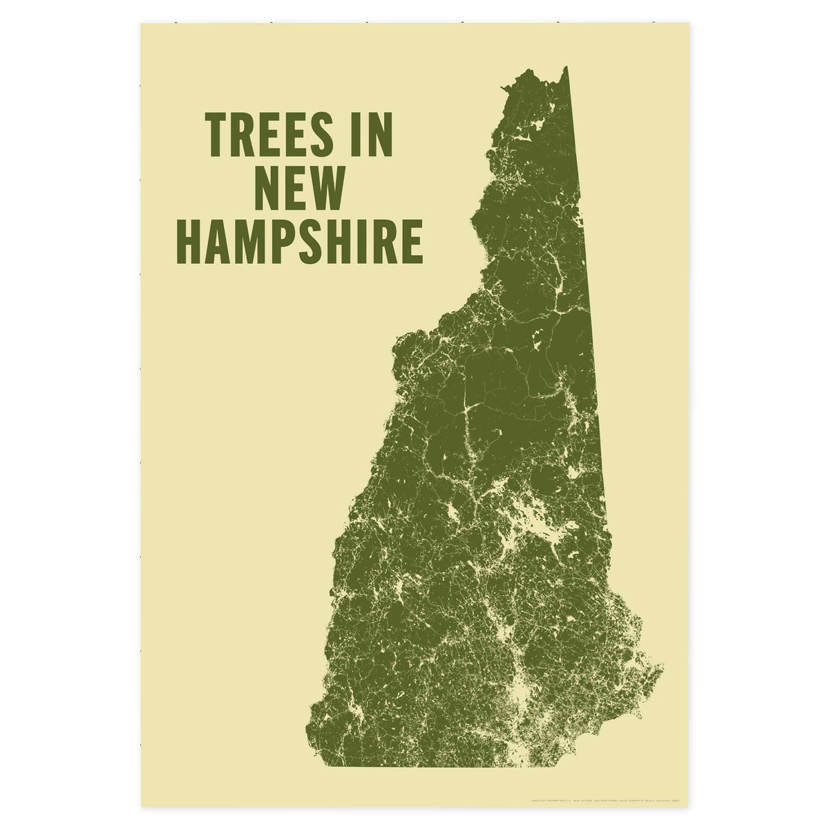 Trees in New Hampshire Poster • Scott Reinhard Maps