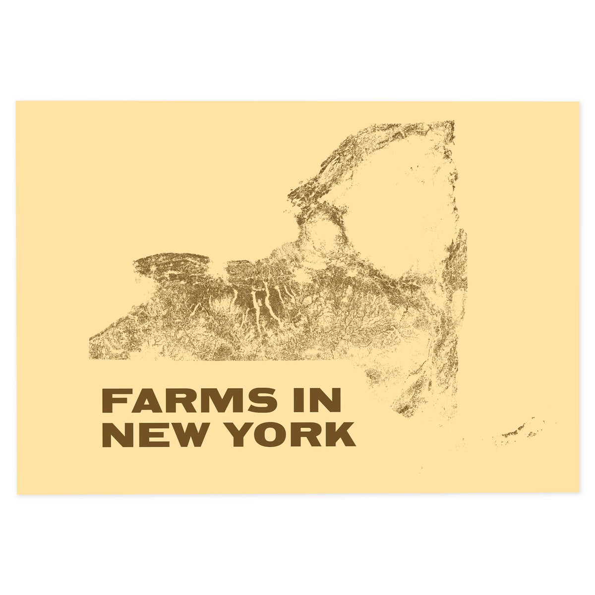 Farms in New York Poster • Scott Reinhard Maps