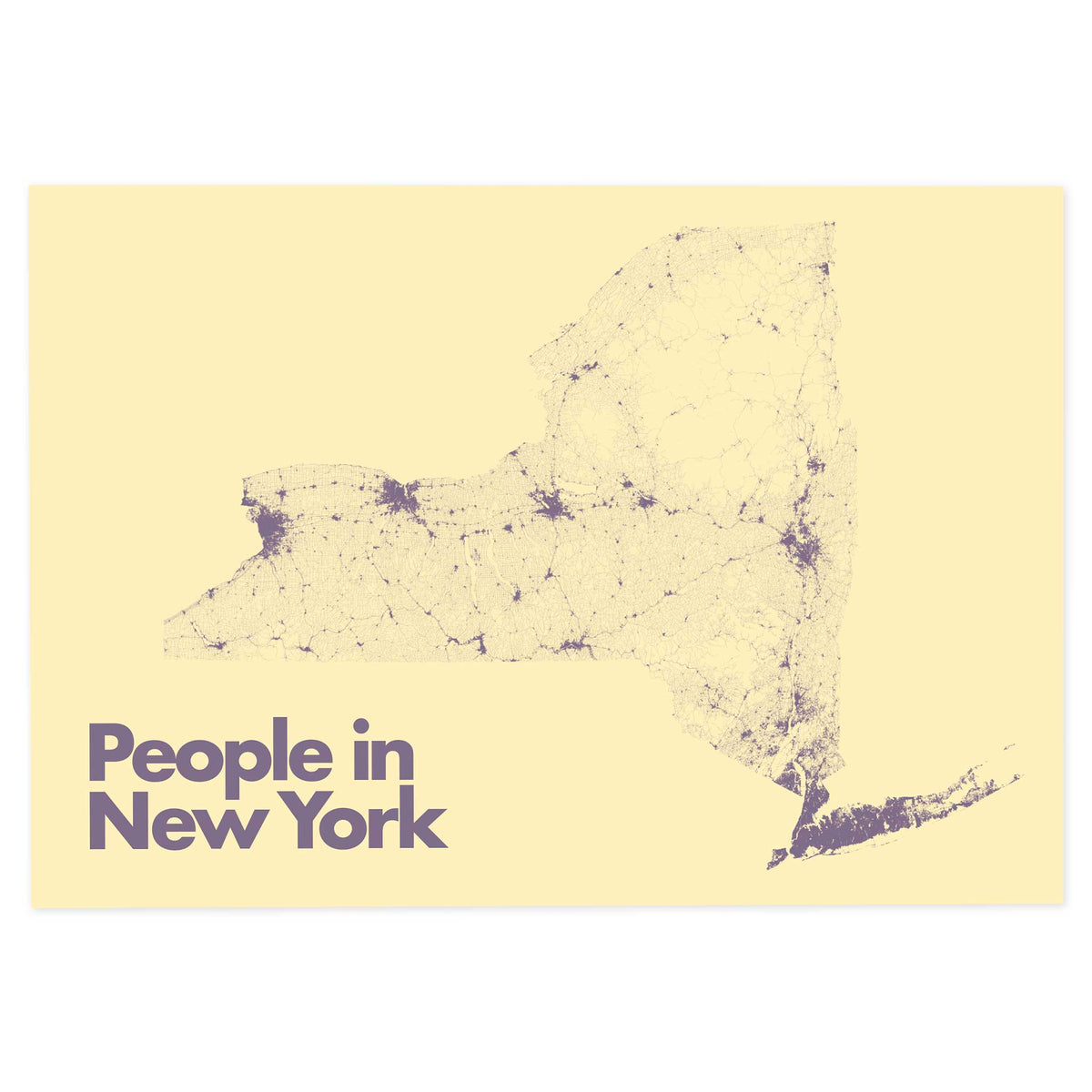 People in New York Poster • Scott Reinhard Maps