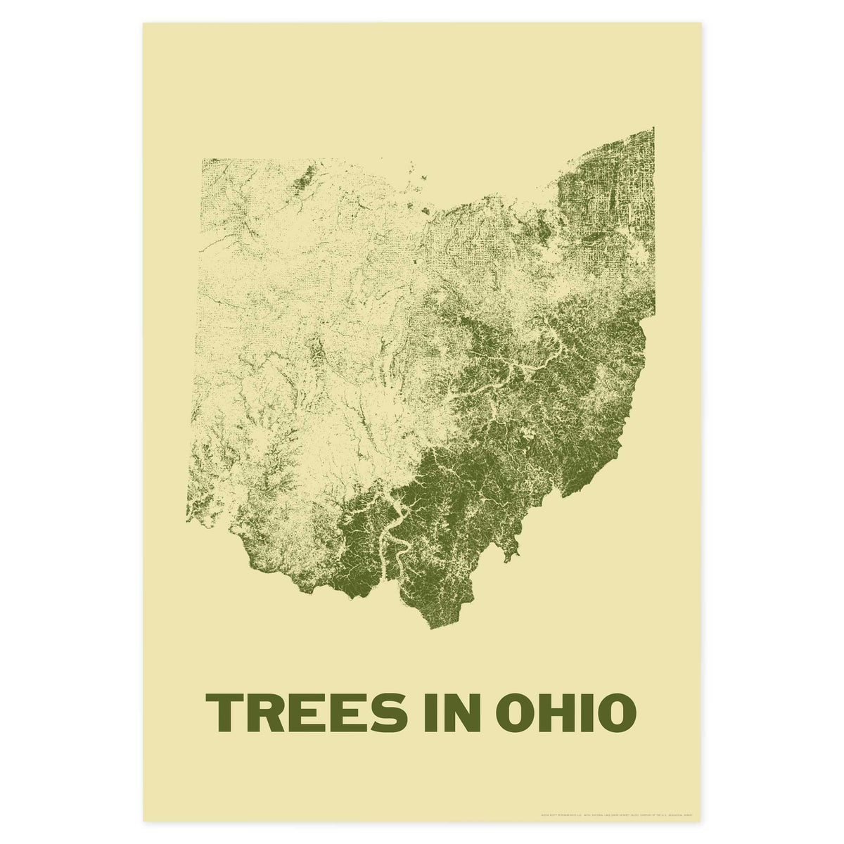 Trees in Ohio Poster • Scott Reinhard Maps