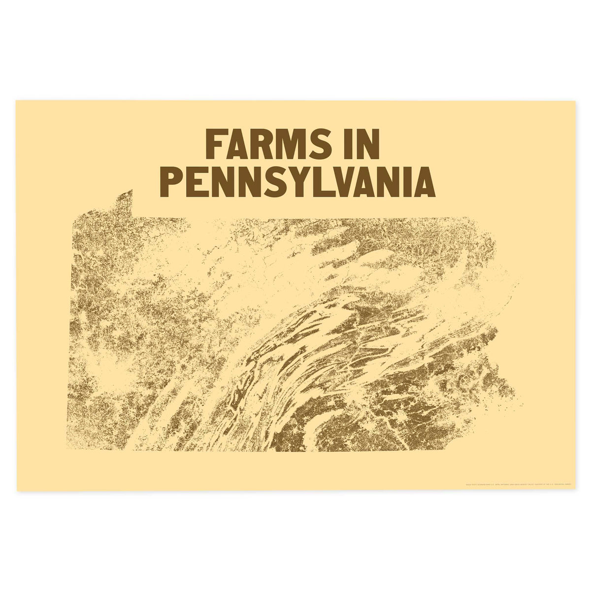 Farms in Pennsylvania Poster • Scott Reinhard Maps