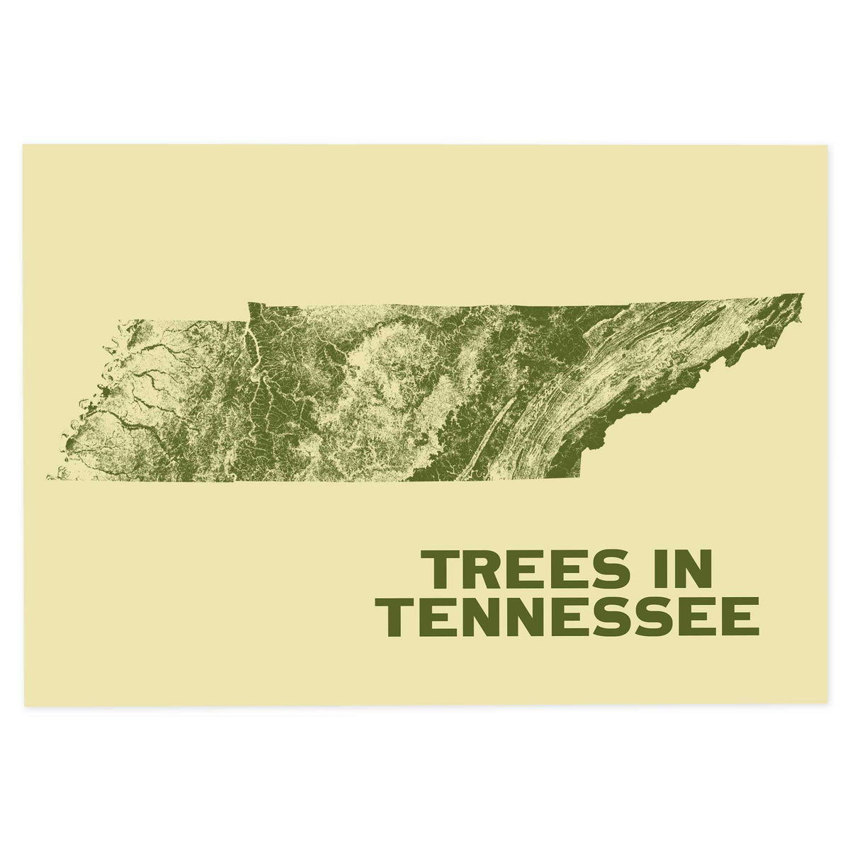 Trees in Tennessee Poster • Scott Reinhard Maps