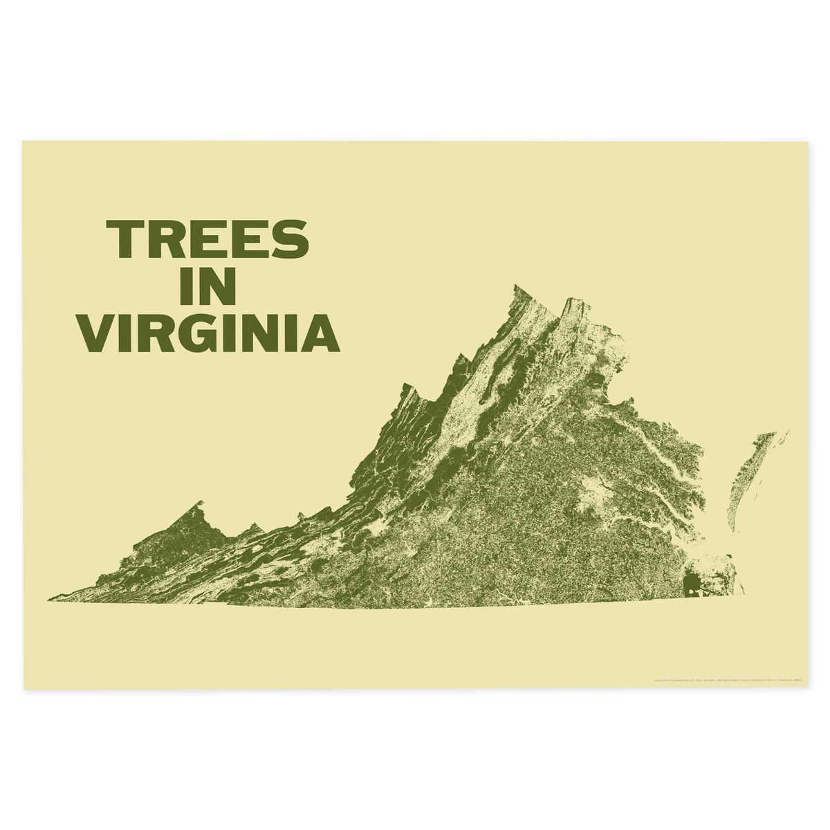 Trees in Virginia Poster • Scott Reinhard Maps
