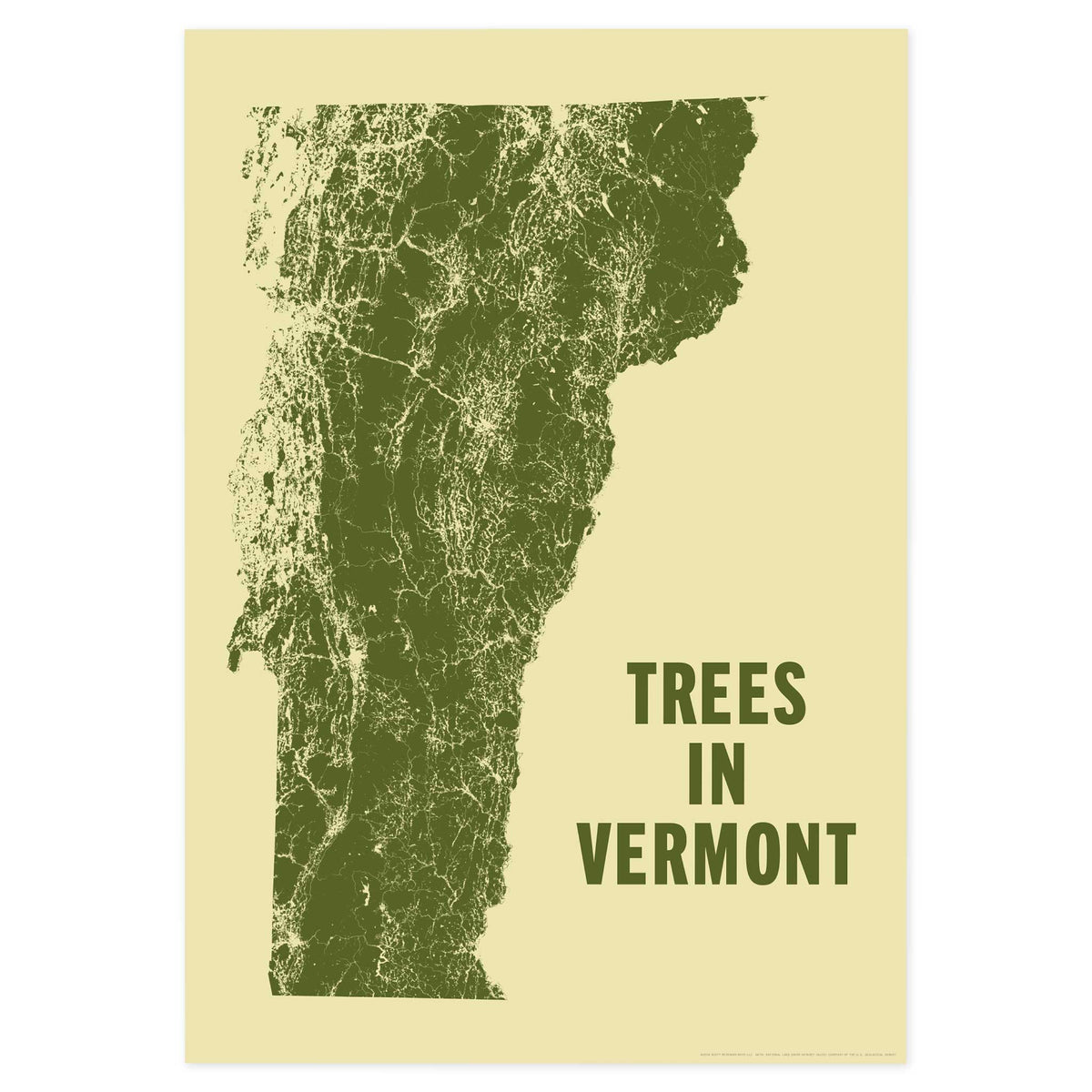 Trees in Vermont Poster • Scott Reinhard Maps