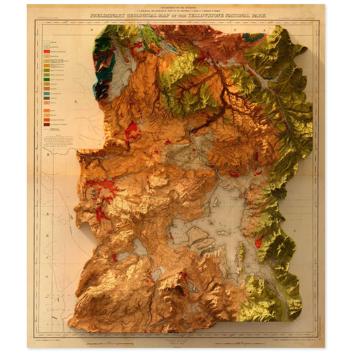 Yellowstone National Park Map • Scott Reinhard Maps