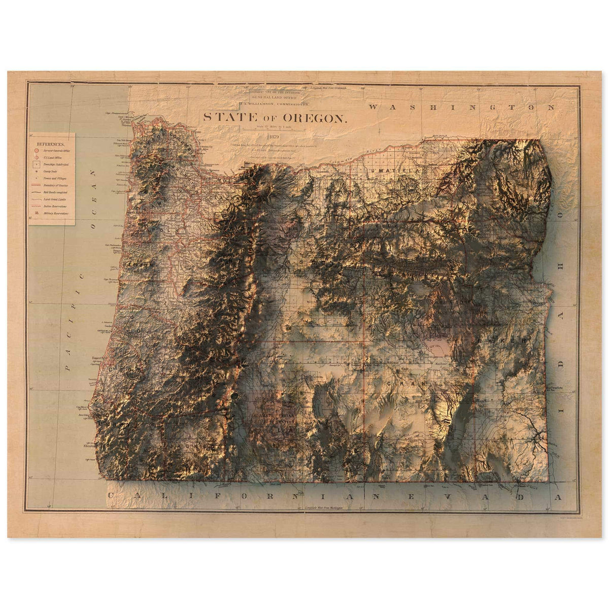 Oregon Map • Scott Reinhard Maps