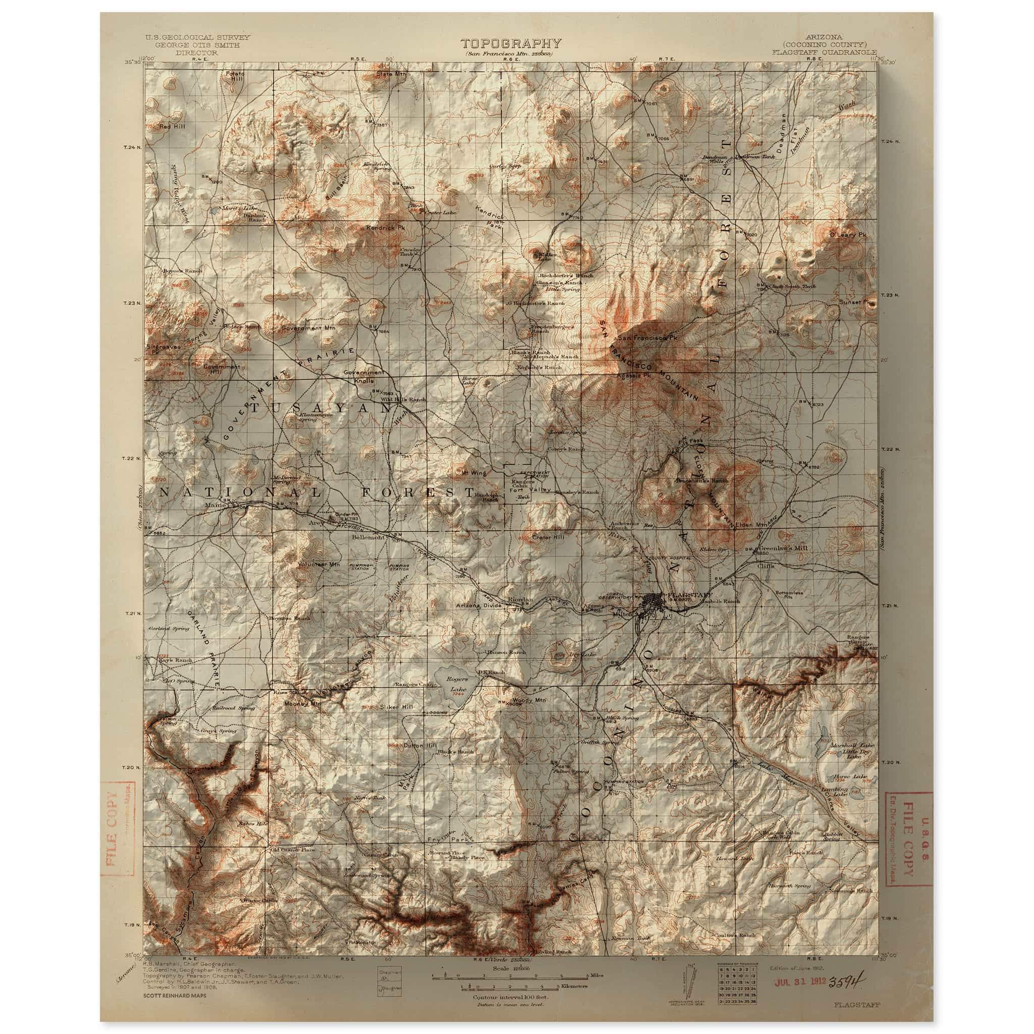 Map Of Northern Arizona Flagstaff Arizona Vibrant Map – HEBSTREIT