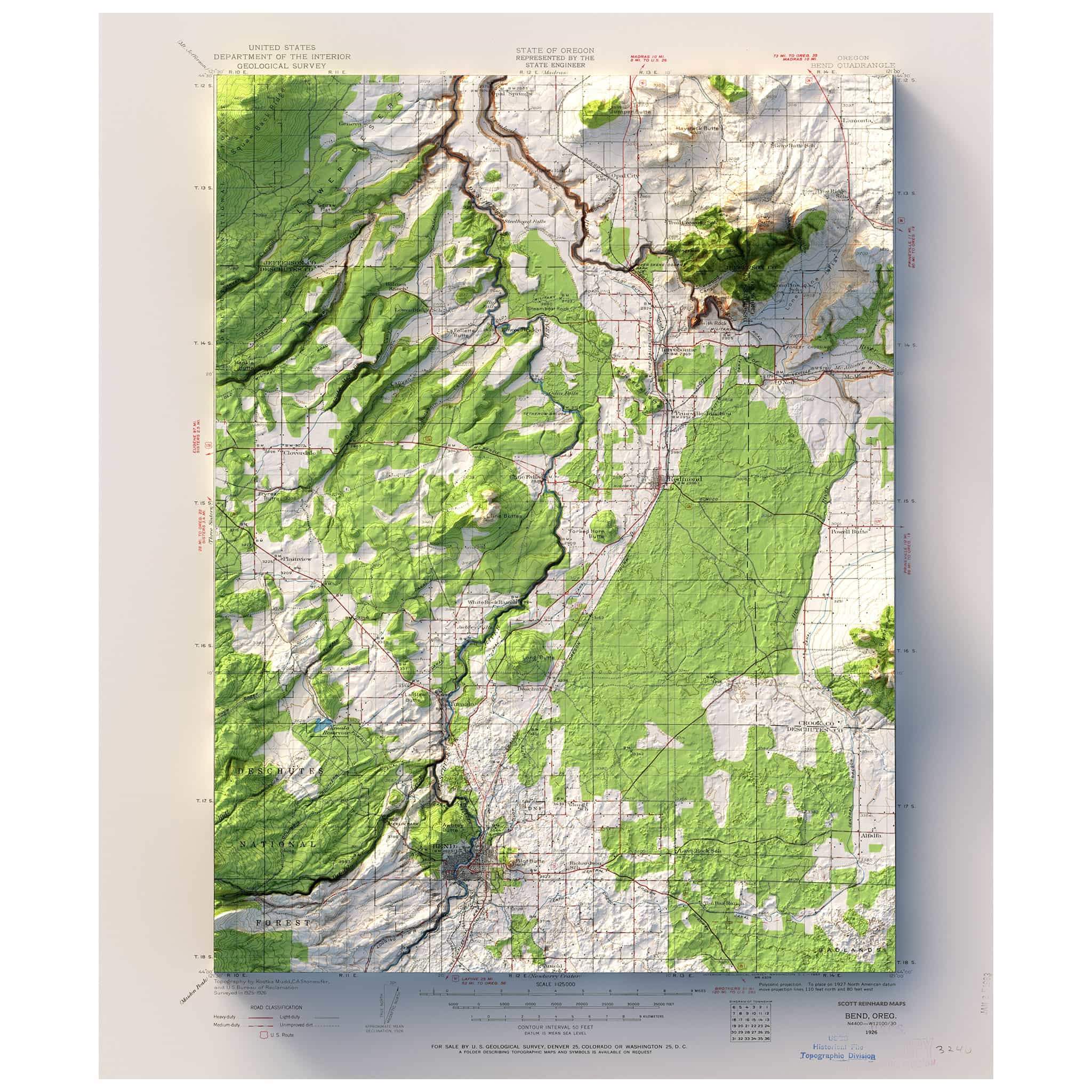 Detailed Map Of Bend Oregon