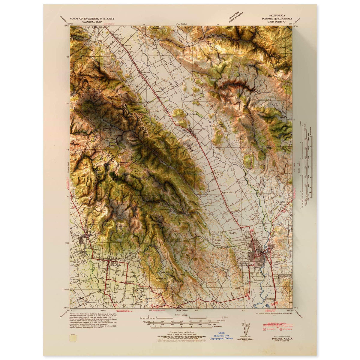 Napa Valley, California Map • Scott Reinhard Maps