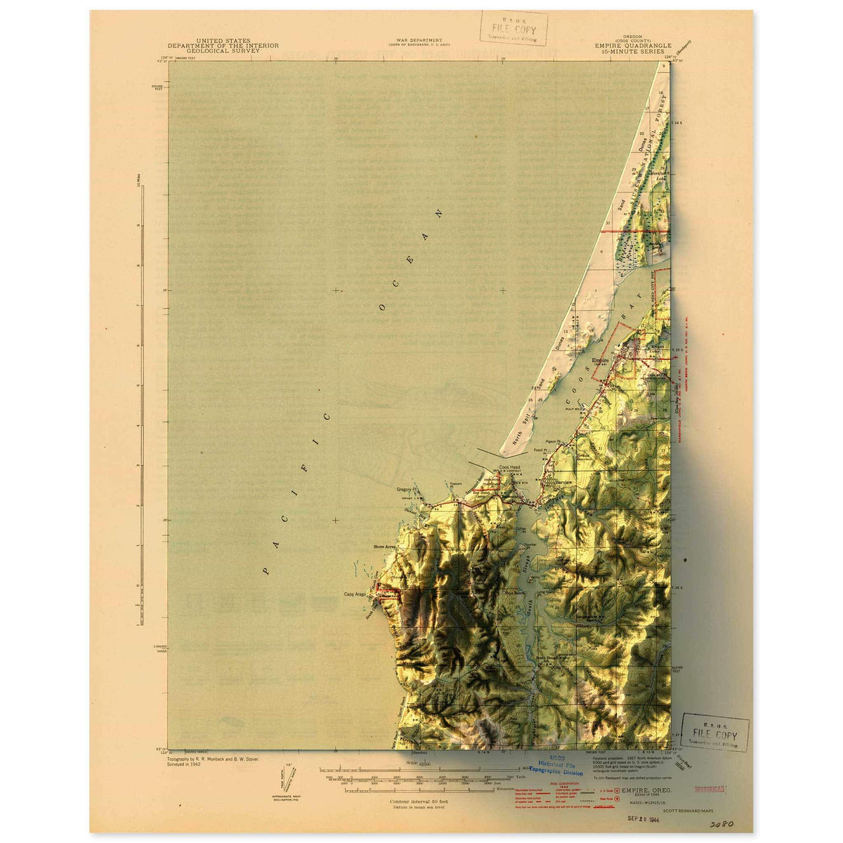 Empire, Oregon Map • Scott Reinhard Maps