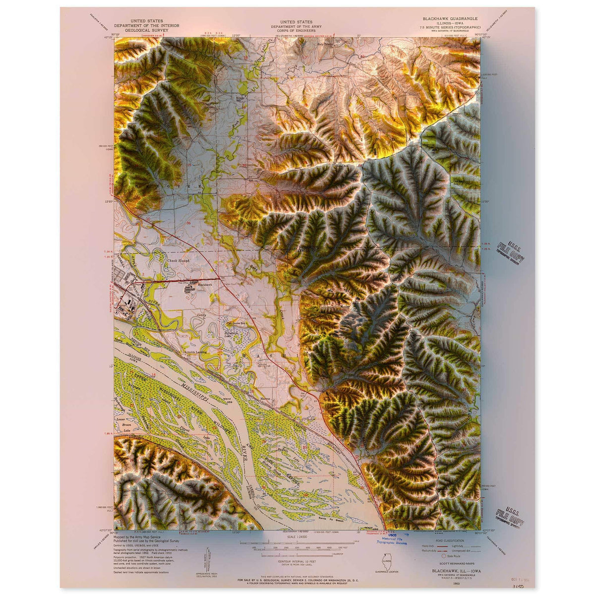 Blackhawk, Illinois Map • Scott Reinhard Maps