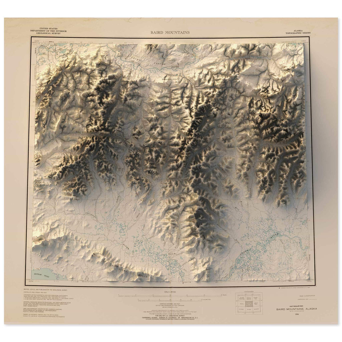 Baird Mountains, Alaska Map • Scott Reinhard Maps