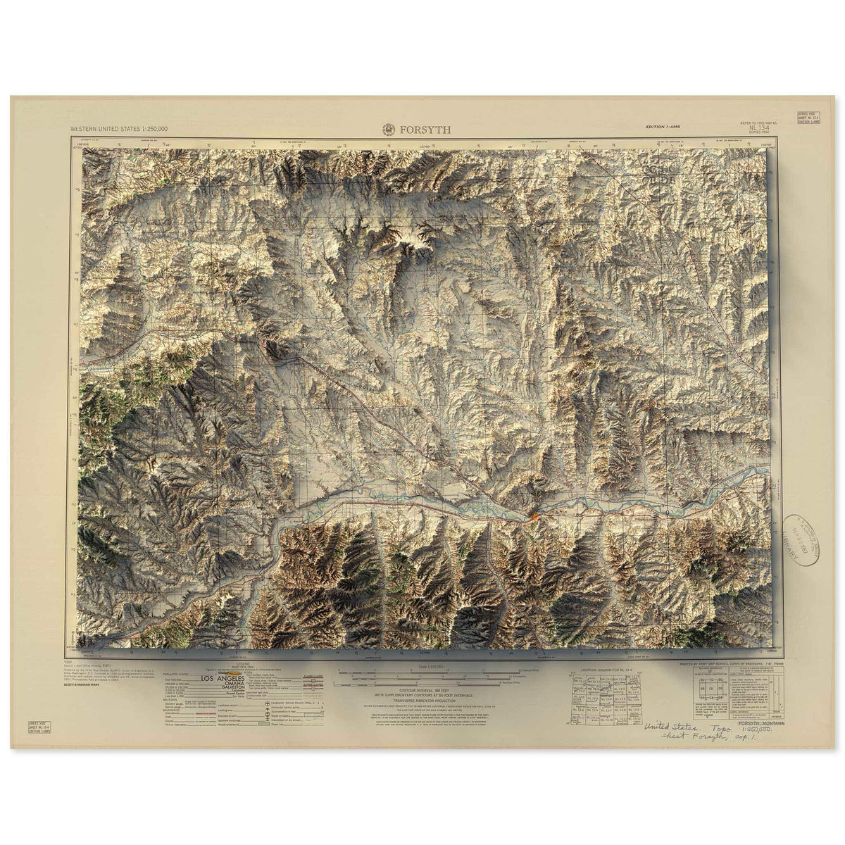 Forsyth, Montana Map • Scott Reinhard Maps