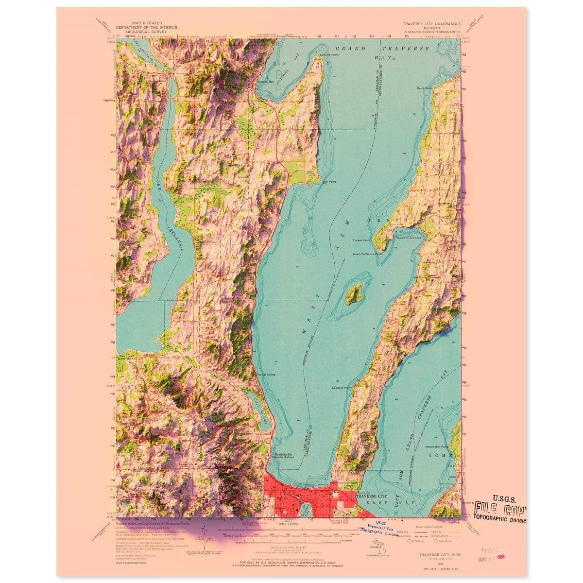 Traverse City, Michigan Map • Scott Reinhard Maps