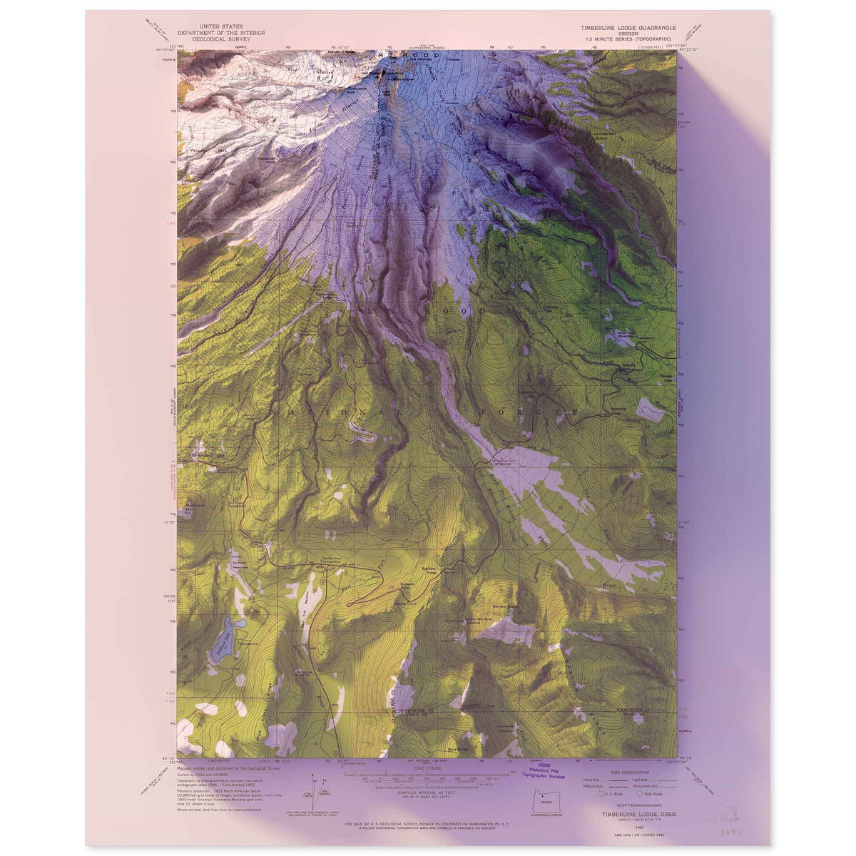 Mt. Hood, Oregon Map • Scott Reinhard Maps