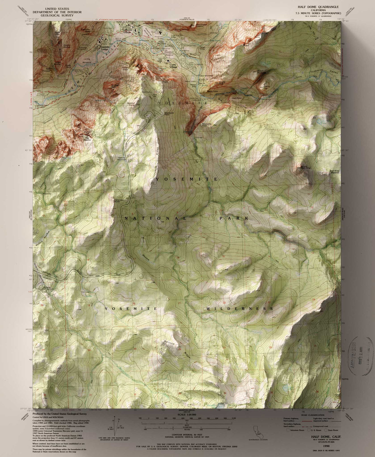 Yosemite National Park Map • Scott Reinhard Maps